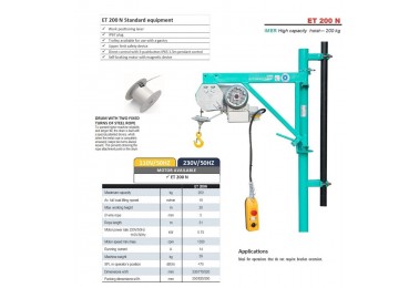 ET200 IMER Scaffold Hoist - 200Kgs