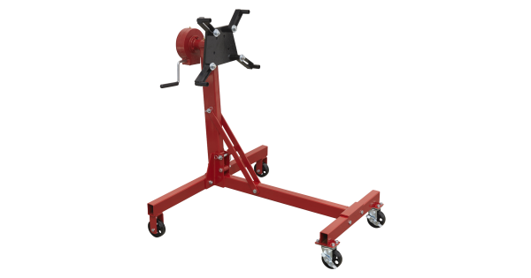 Folding 360º Rotating Engine Stand with Geared Handle Drive