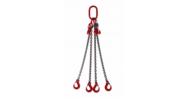 Four Leg Grade 8 Chain Sling from 7mm dia (3.15t) up to 32mm Dia (67tonne)