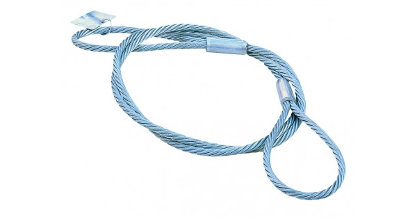 Single Leg Wire Rope Sling from 5mm Dia (300Kgs) up to 16mm dia (3 tonne)