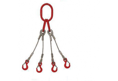 Four Leg Wire Rope Sling from 5mm Dia (580Kgs) up to 16mm dia(6.9 tonne)