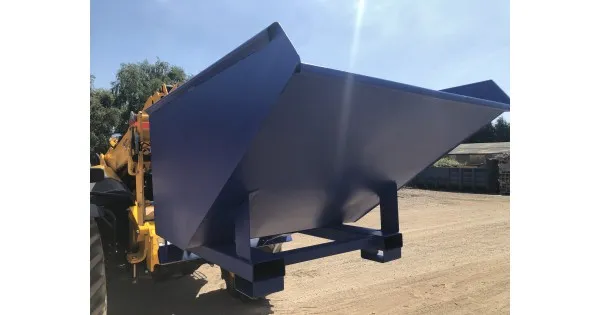 Self Locking Telehandler Skip – 1250L UK Auto-Tipping Skip