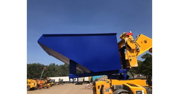 Self Locking Telehandler Skip – 1250L UK Auto-Tipping Skip