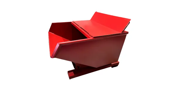 Forklift Tipping Skip with Lid – Heavy Duty Lidded Skip for Safe Waste ...