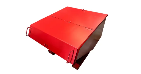 Forklift Tipping Skip with Lid – Heavy Duty Lidded Skip for Safe Waste ...