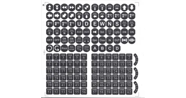 Arc Flex Replacement Directional Legends sheet