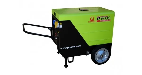 P6000 Pramac Diesel (low noise) Generator, with Wheel Kit