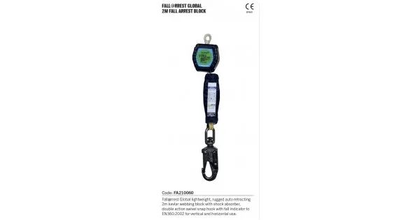 FALL@RREST 2m Webbing Fall Arrest block with Shock Absorber